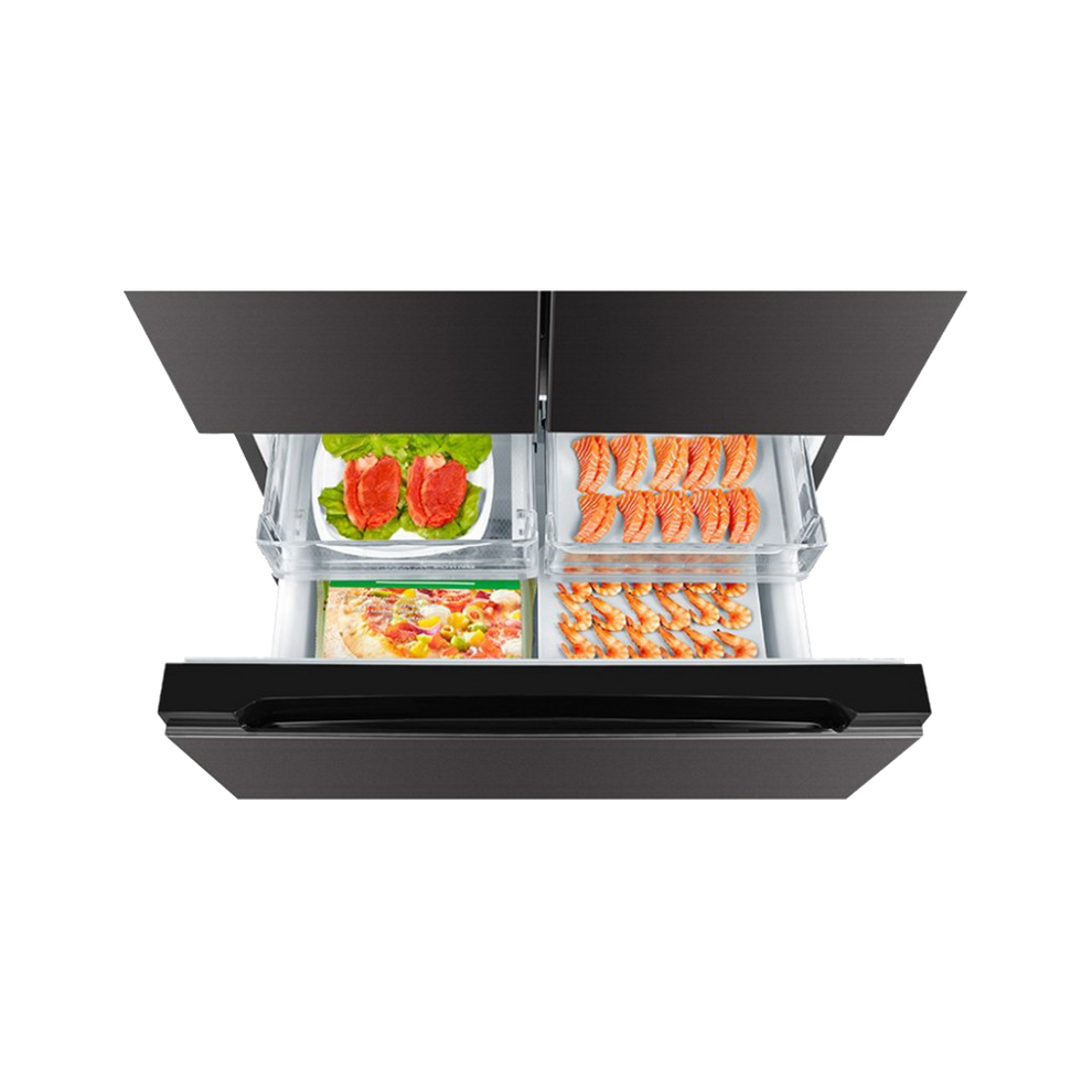 Toshiba 4-Door French Door Refrigerator - 500Ltr - Black-Steel - (GR-R ...