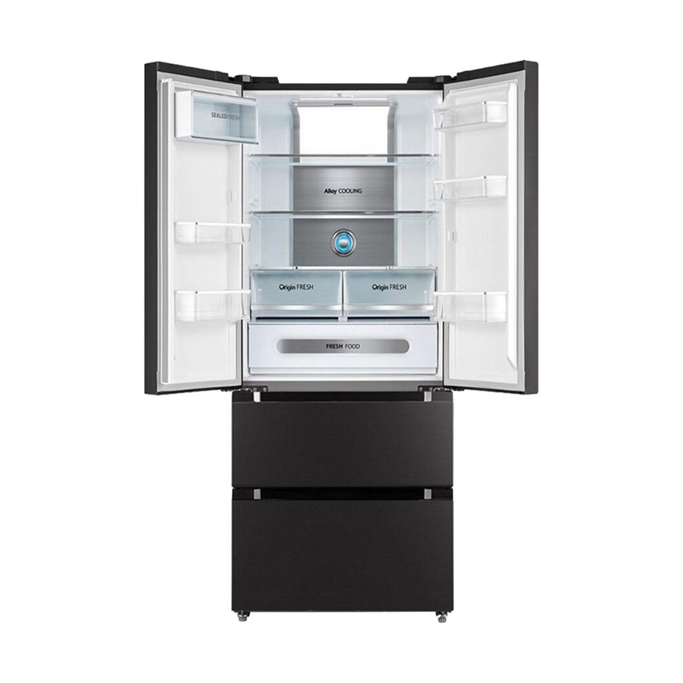 Toshiba 4-Door French Door Refrigerator - 500Ltr - Black-Steel - (GR-R ...